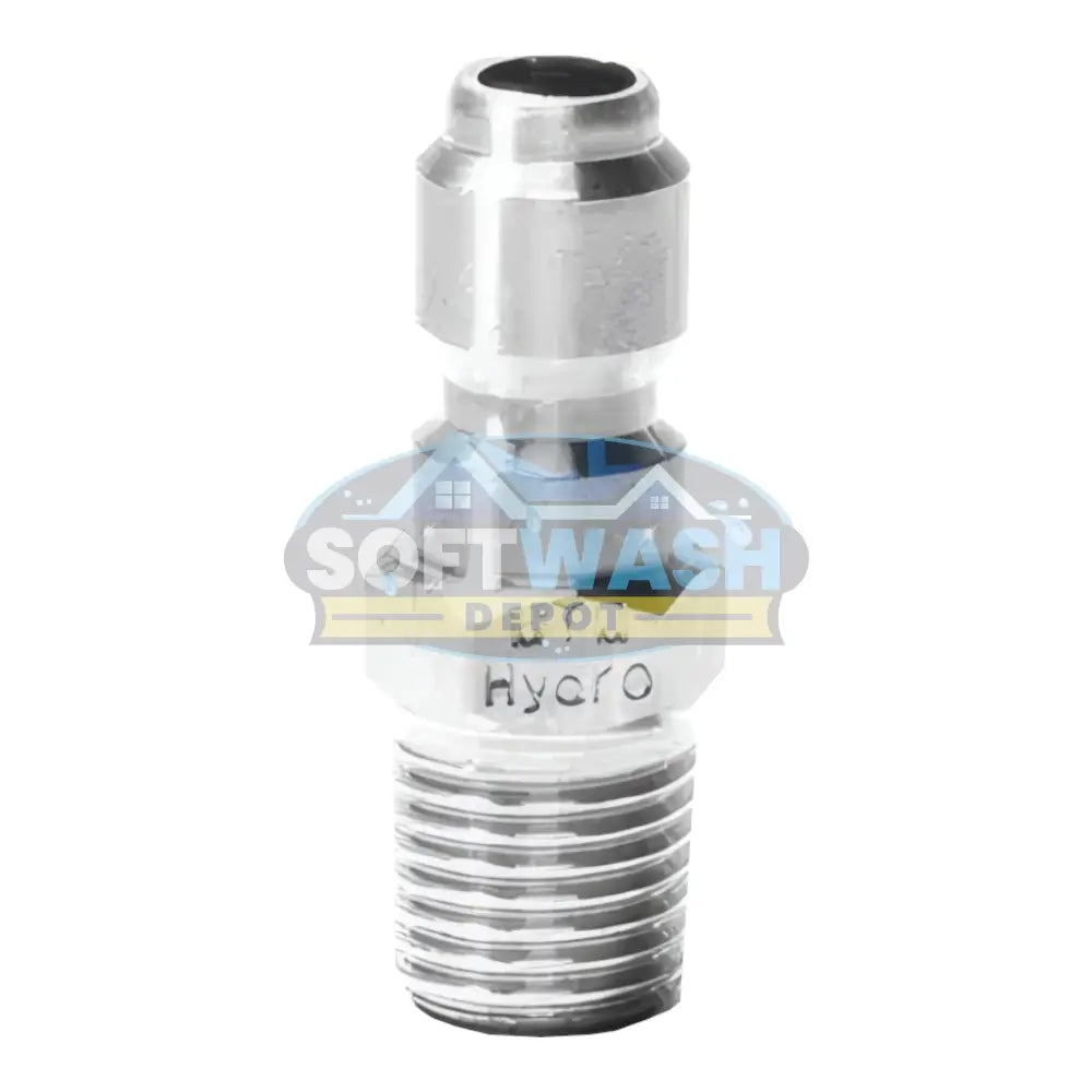 1/2" Plated Steel QC Plug x 1/2" MPT | Pressure Wash Quick Connects