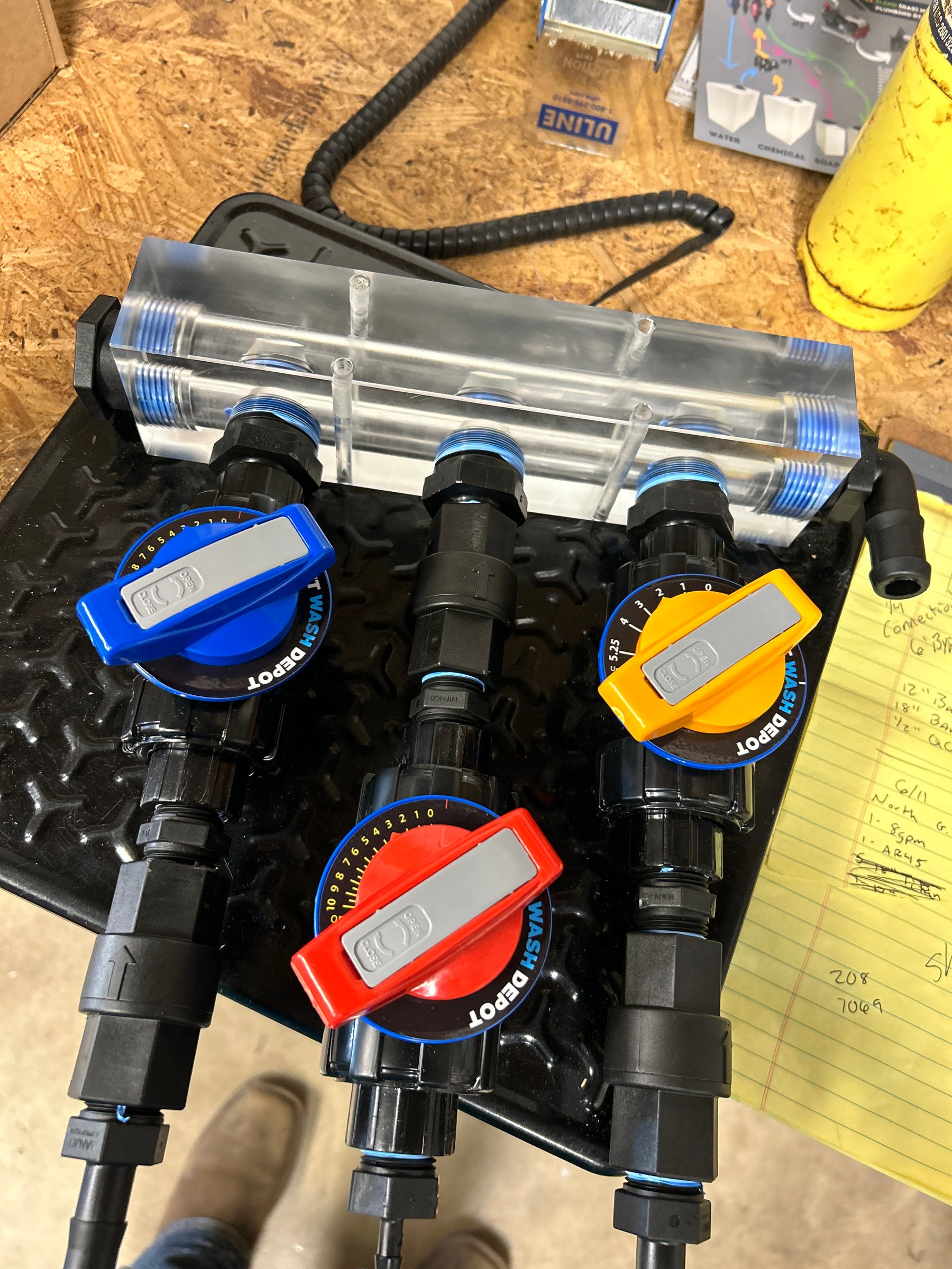 Clear Acrylic Soft Washing Mixing Proportioner 3 Port Made in the USA